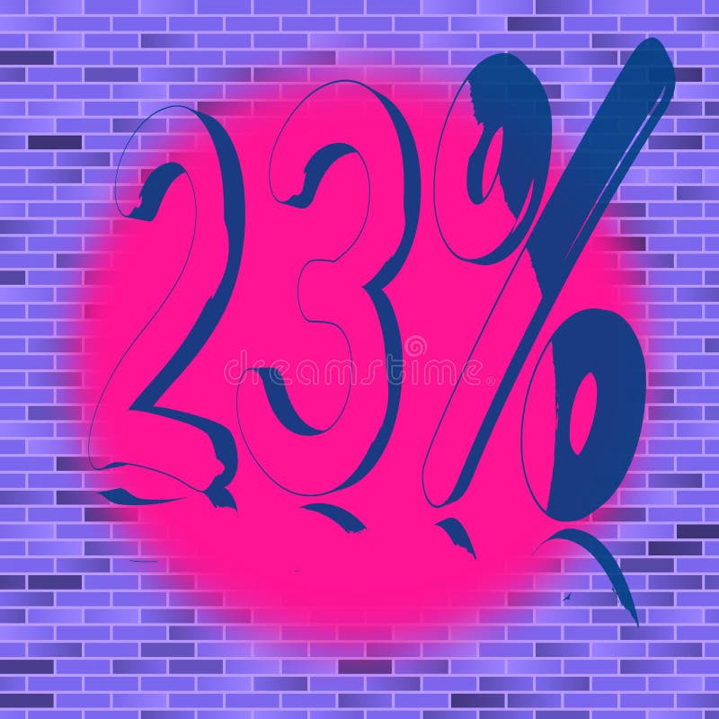 23 , 23 Percent As a 3D Illustration, 3D Rendering Stock Illustration ...