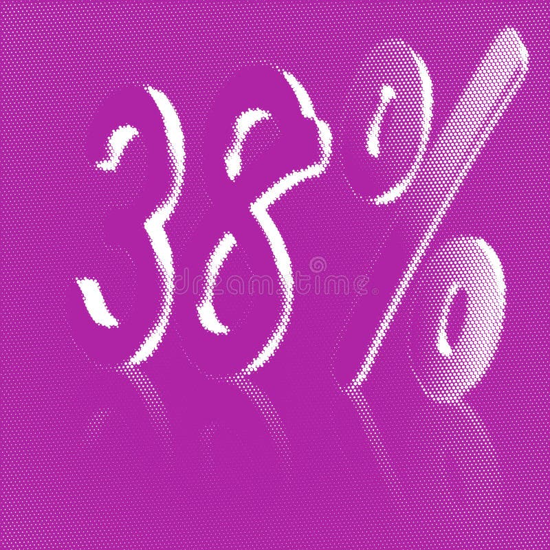 38 , 38 Percent As a 3D Illustration, 3D Rendering Stock Illustration ...
