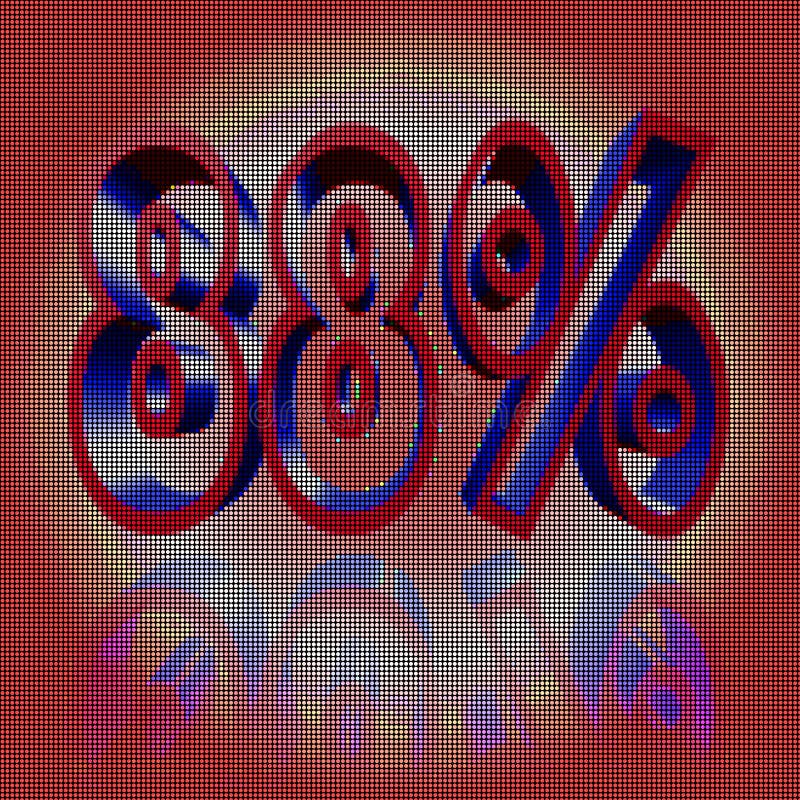 88 , 88 Percent As a 3D Illustration, 3D Rendering Stock Illustration ...