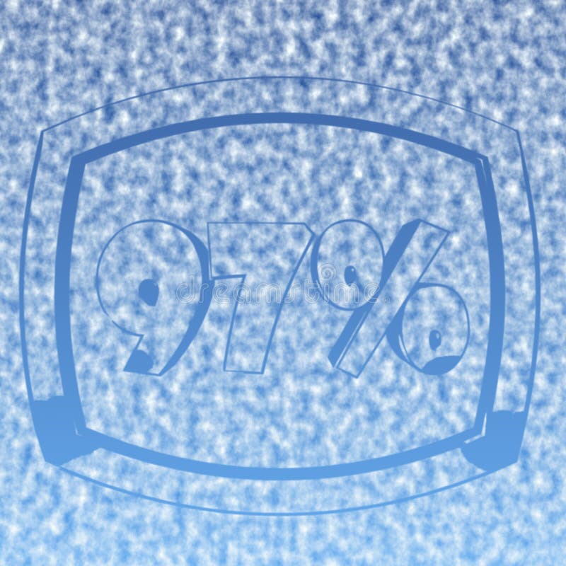 97 , 97 Percent As a 3D Illustration, 3D Rendering Stock Illustration ...