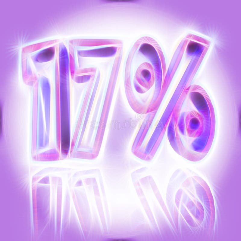 17 , 17 Percent As a 3D Illustration, 3D Rendering Stock Illustration ...