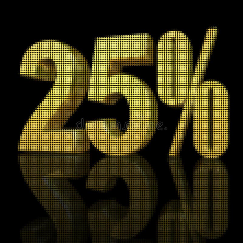 25 , 25 Percent As a 3D Illustration, 3D Rendering Stock Illustration ...