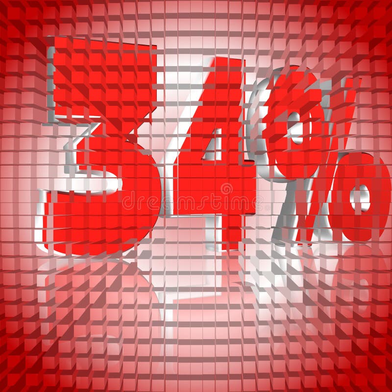 34 , 34 Percent As a 3D Illustration, 3D Rendering Stock Illustration ...