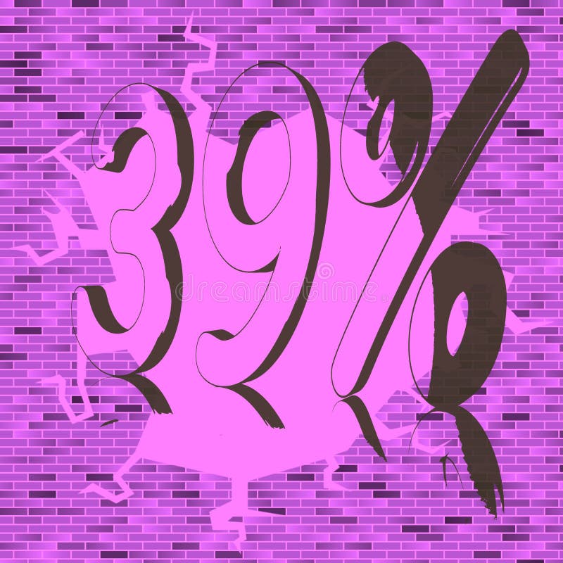 39 , 39 Percent As a 3D Illustration, 3D Rendering Stock Illustration ...