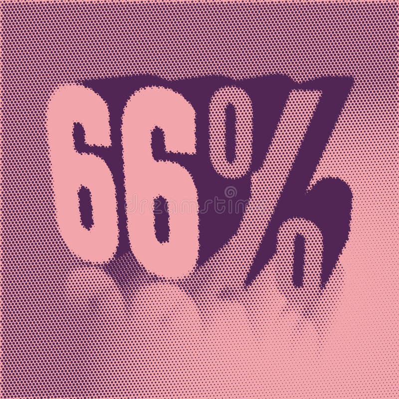 66 , 66 Percent As a 3D Illustration, 3D Rendering Stock Illustration ...