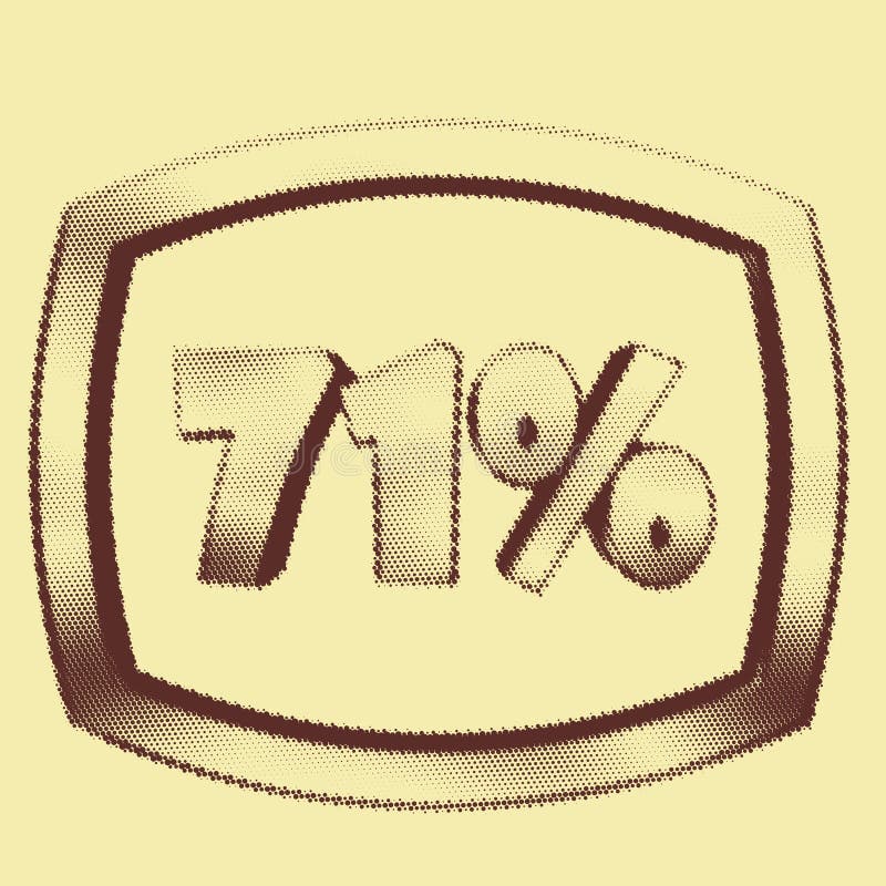 71 , 71 Percent As a 3D Illustration, 3D Rendering Stock Illustration ...