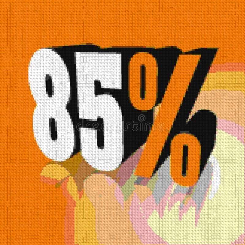 85 , 85 Percent As a 3D Illustration, 3D Rendering Stock Illustration ...