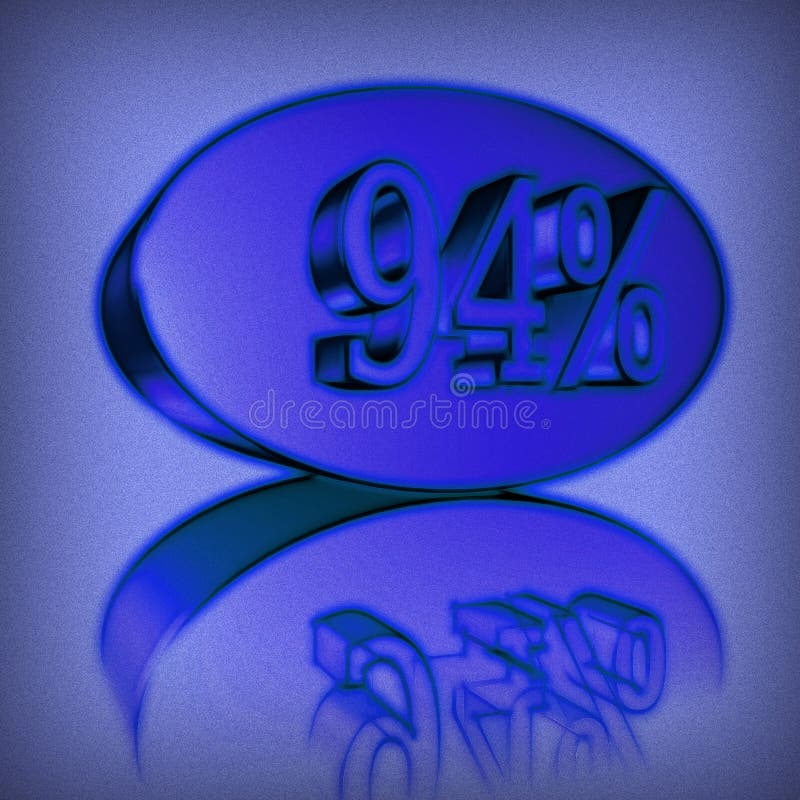 94 , 94 Percent As a 3D Illustration, 3D Rendering Stock Illustration ...