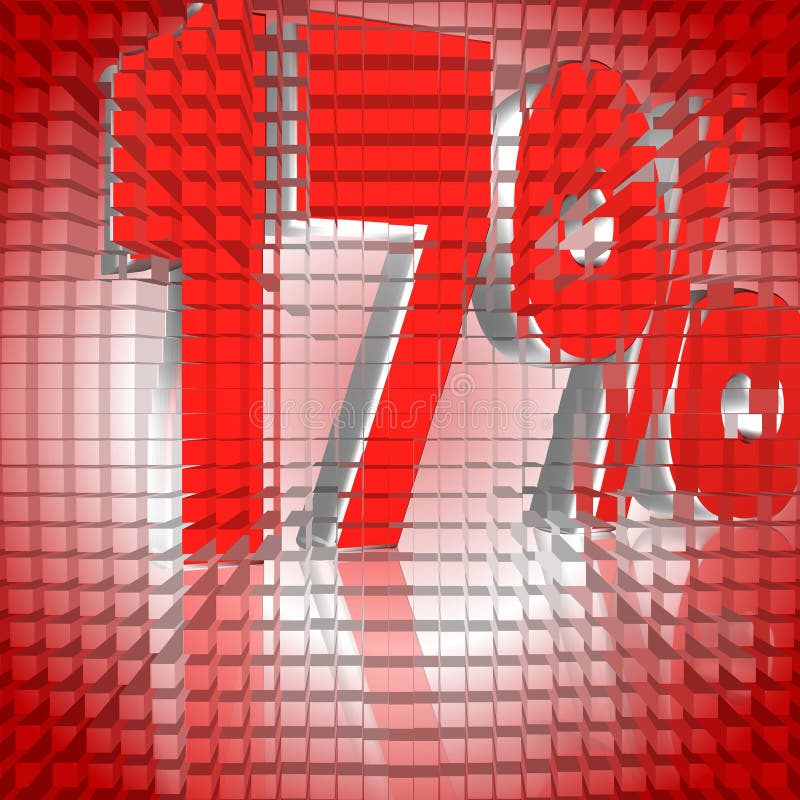 17 , 17 Percent As a 3D Illustration, 3D Rendering Stock Illustration ...