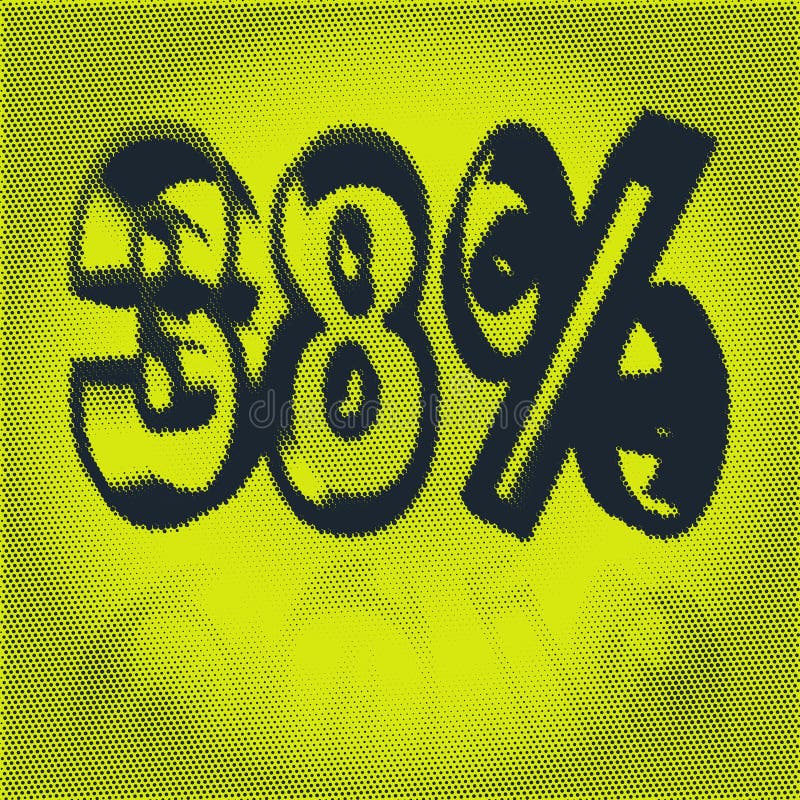 38 , 38 Percent As a 3D Illustration, 3D Rendering Stock Illustration ...