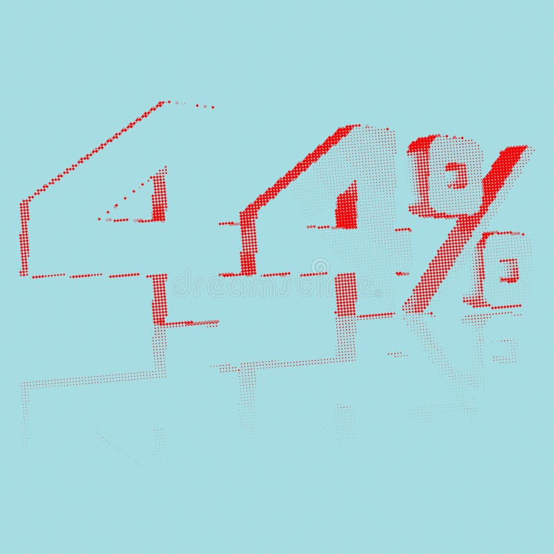 44 , 44 Percent As a 3D Illustration, 3D Rendering Stock Illustration ...