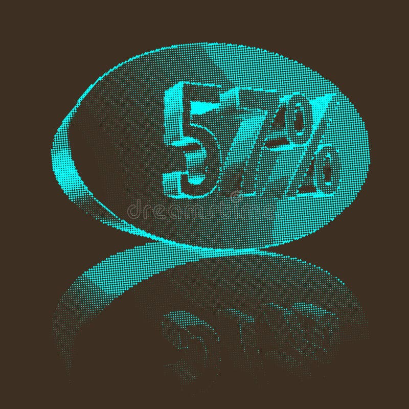 57 , 57 Percent As a 3D Illustration, 3D Rendering Stock Illustration ...