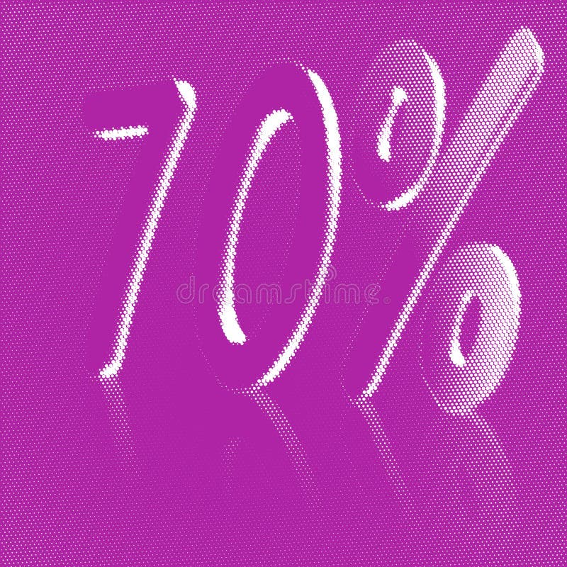 70 , 70 Percent As a 3D Illustration, 3D Rendering Stock Illustration ...