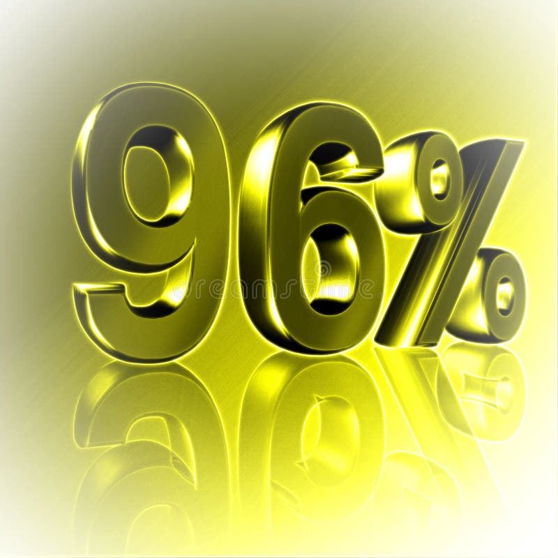 96 , 96 Percent As a 3D Illustration, 3D Rendering Stock Illustration ...