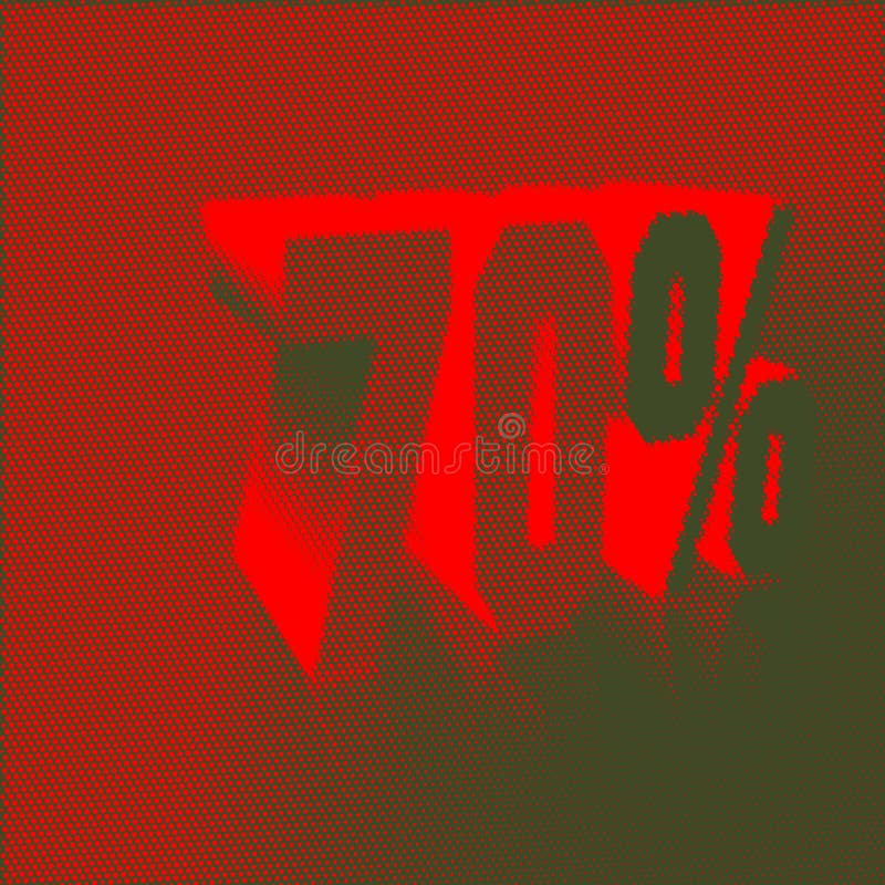 70 , 70 Percent As a 3D Illustration, 3D Rendering Stock Illustration ...