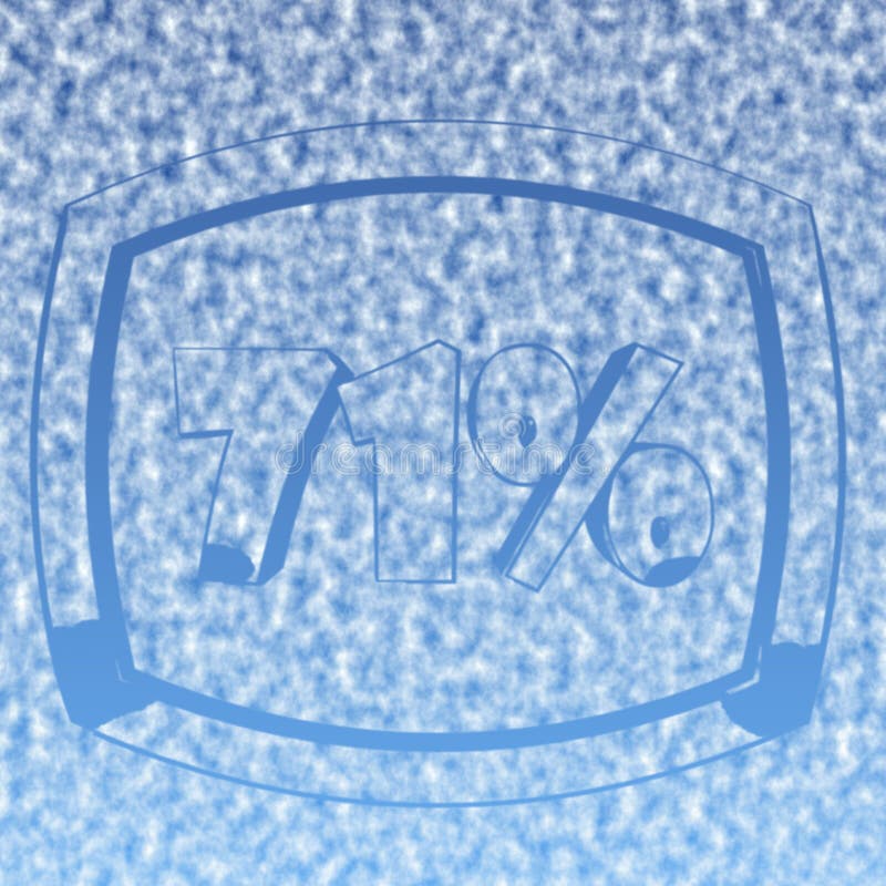 71 , 71 Percent As a 3D Illustration, 3D Rendering Stock Illustration ...