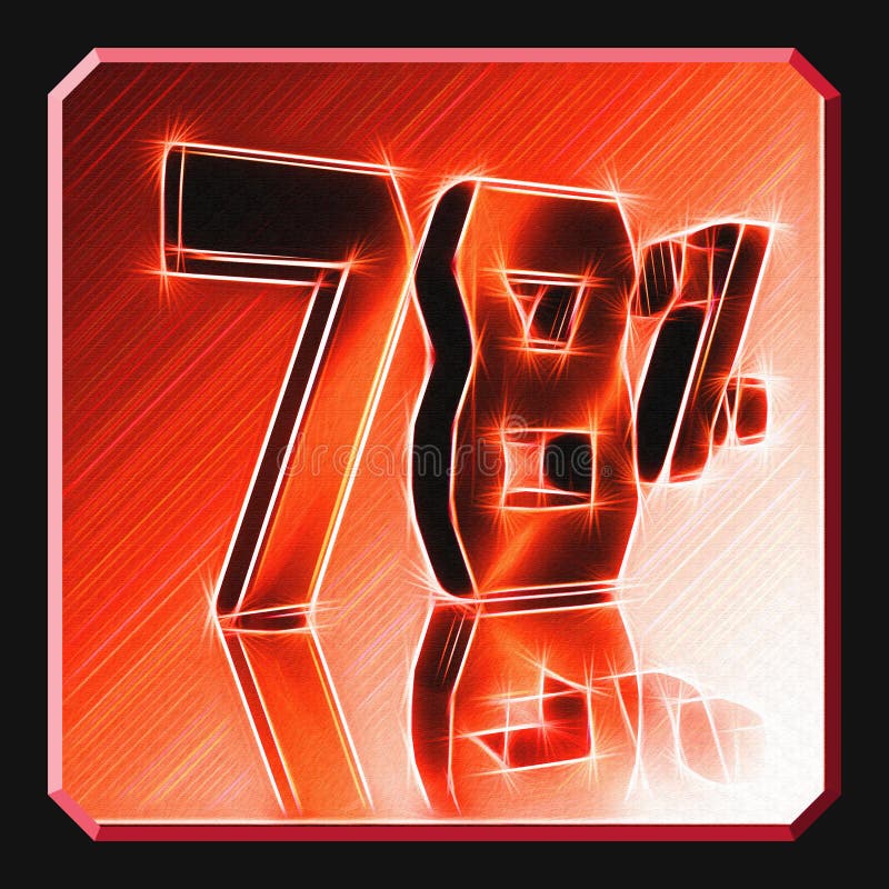 78 , 78 Percent As a 3D Illustration, 3D Rendering Stock Illustration ...