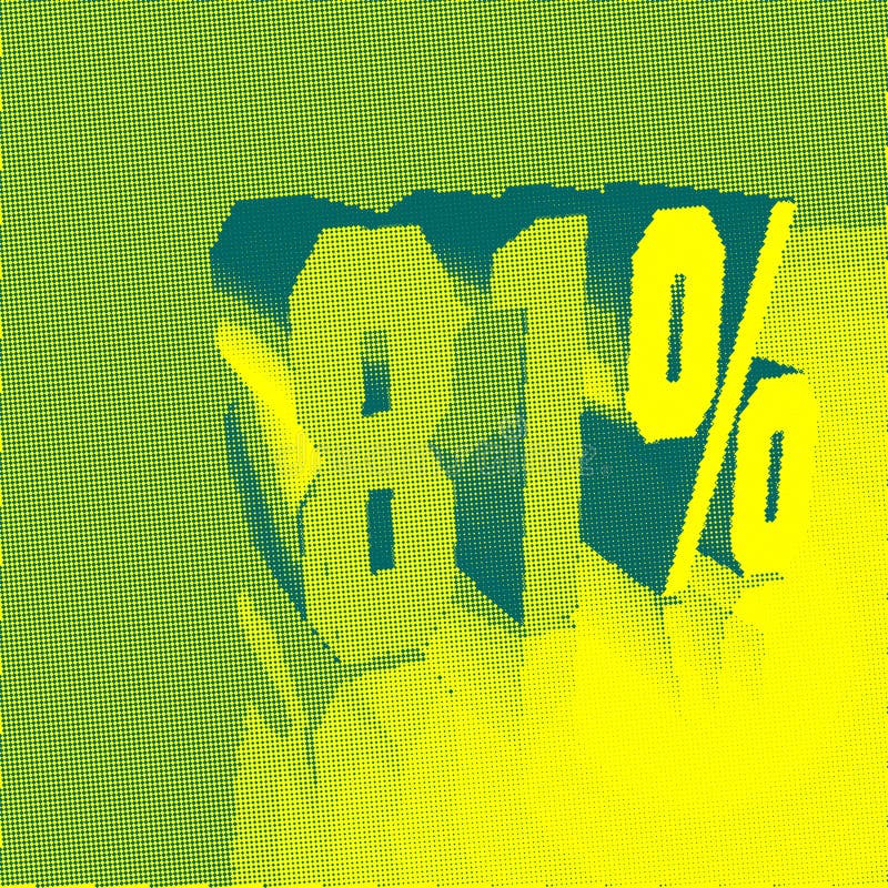 81 , 81 Percent As a 3D Illustration, 3D Rendering Stock Illustration ...
