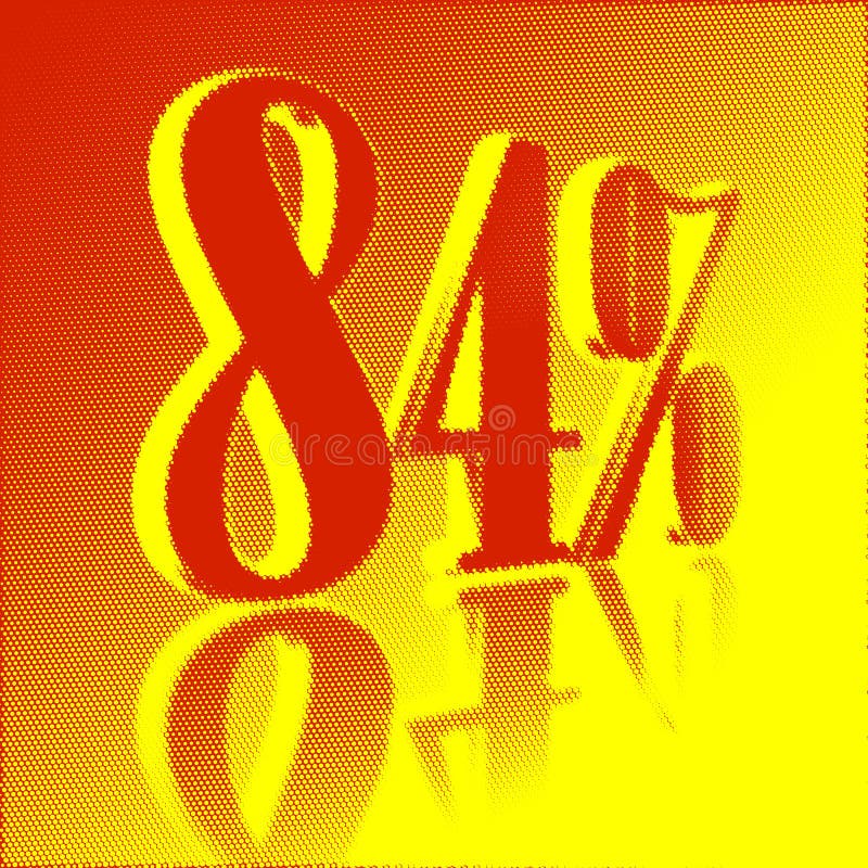 84 , 84 Percent As a 3D Illustration, 3D Rendering Stock Illustration ...