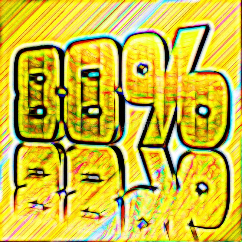 88 , 88 Percent As a 3D Illustration, 3D Rendering Stock Illustration ...