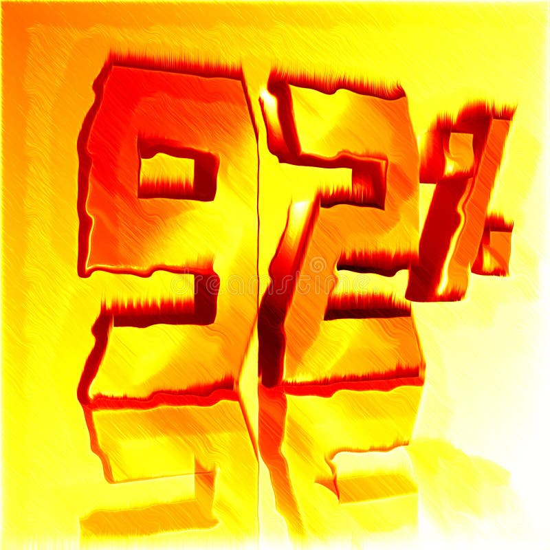 92 , 92 Percent As a 3D Illustration, 3D Rendering Stock Illustration ...