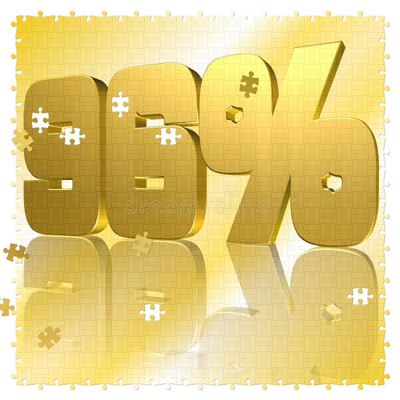 96 , 96 Percent As a 3D Illustration, 3D Rendering Stock Illustration ...