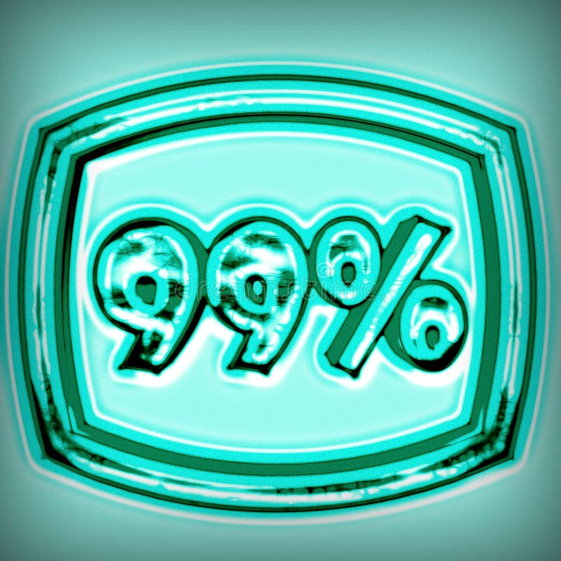 99 , 99 Percent As a 3D Illustration, 3D Rendering Stock Illustration ...