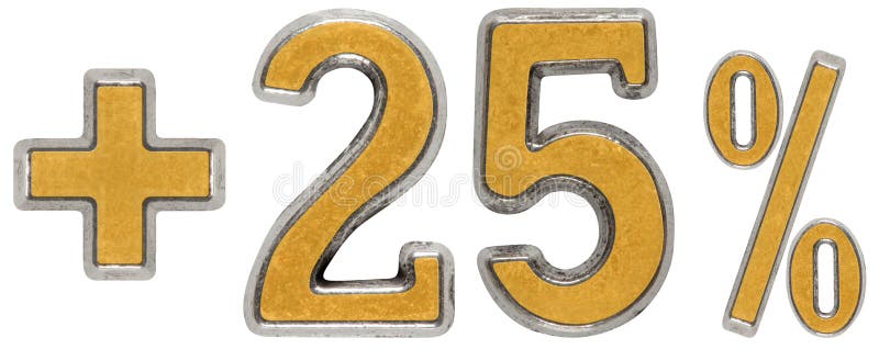 Percent Benefits, Plus 25 Twenty Five Percent, Numerals Isolated Stock ... Percent Benefits, Plus 25 Twenty Five Percent, Numerals Isolated Stock ...
