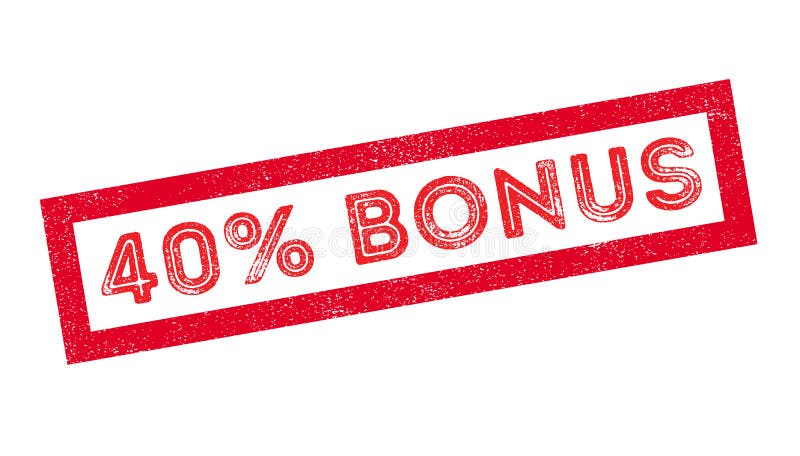 40 Percent Bonus Rubber Stamp Stock Illustration - Illustration of ...