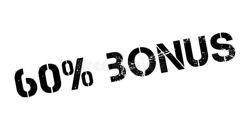 60 Percent Bonus Rubber Stamp Stock Illustration - Illustration of ...