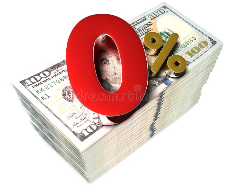 0 Percent 3d.with Clipping Path. Stock Illustration - Illustration of ...