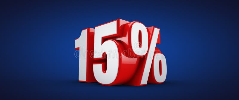 15 percent stock illustration. Illustration of sign, digit - 95242433