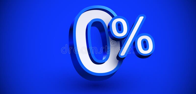0 Percent. 3d Number 0. Sale Banner Stock Vector - Illustration of ...