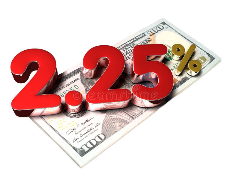 2.25 Percent 3D.with Clipping Path. Stock Illustration - Illustration ...