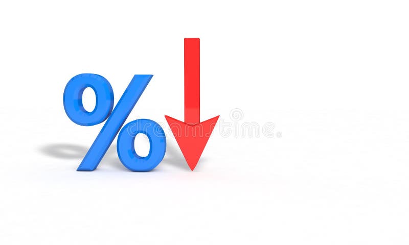 Percent decrease stock illustration. Illustration of dollar - 6709048