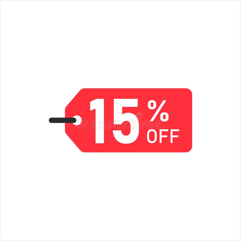 15 Percent Discount Figures on White Isolate. Vector Stock Illustration ...