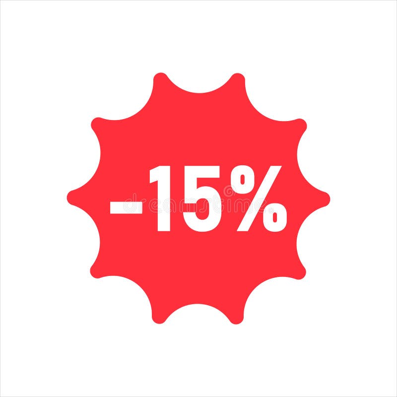 15 Percent Discount Figures on White Isolate. Vector Stock Illustration ...