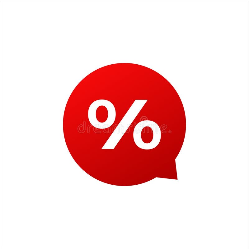 Percent Discount Red Chat Bubble Message Banner Vector Stock Vector ...