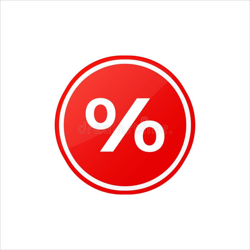 Percent Discount Red Circle 3d Banner Stock Vector - Illustration of ...