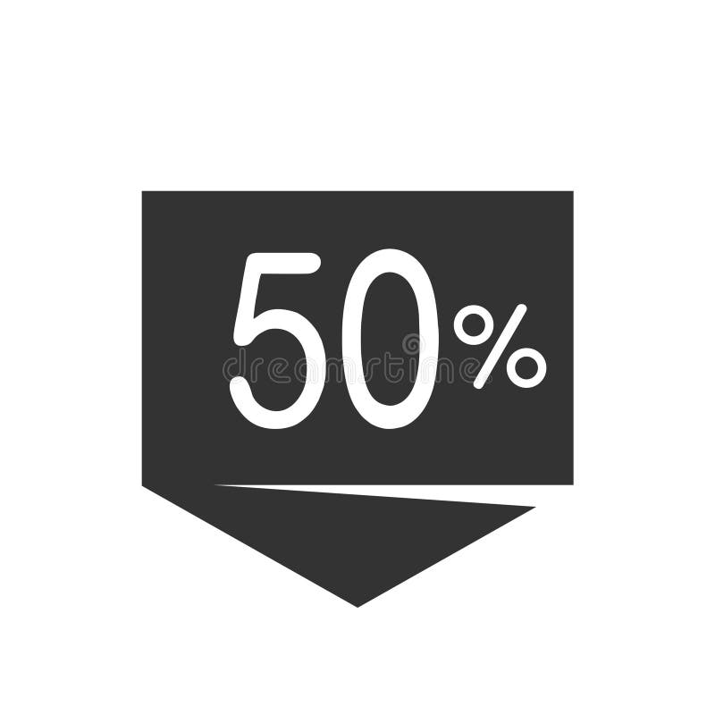 50 percent discount symbol stock illustration. Illustration of ...