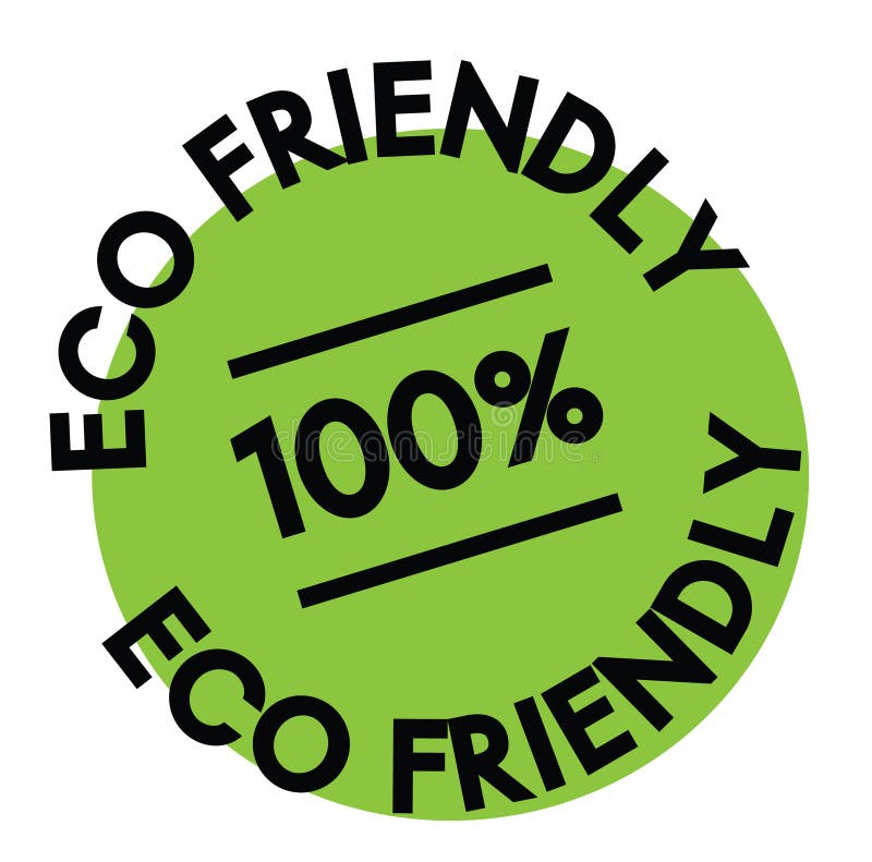 100 Percent Eco Friendly Label Stock Vector - Illustration of ecology ...