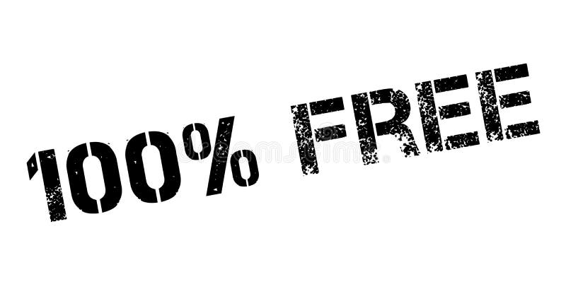 100 Percent Free Rubber Stamp Stock Illustration - Illustration of ...