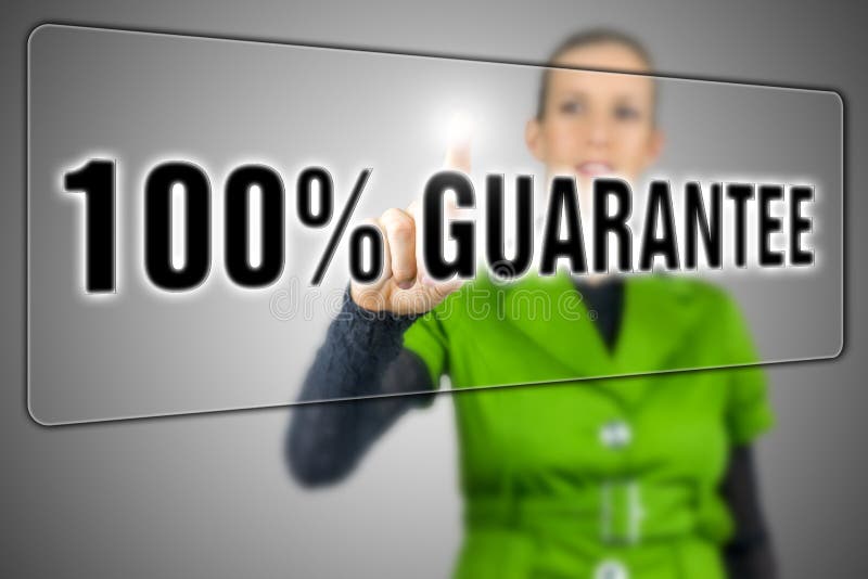 Guaranteed 100 Percent stock photo. Image of promo, advantage - 35874226