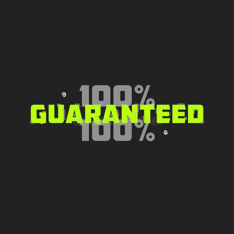 100 Percent Guaranteed Sticker - 100 Percent Guaranteed Label Design ...