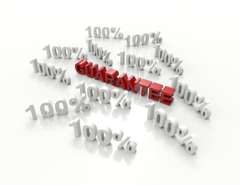 100 Percent Guaranteed stock illustration. Illustration of advert ...