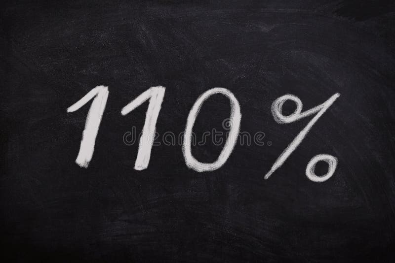 110 Percent stock illustration. Illustration of concept - 12609509