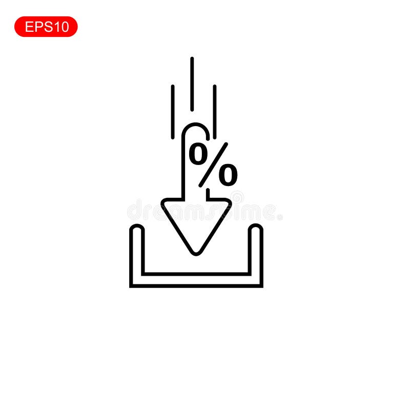 Decrease Percent White Background Stock Illustrations – 654 Decrease ...