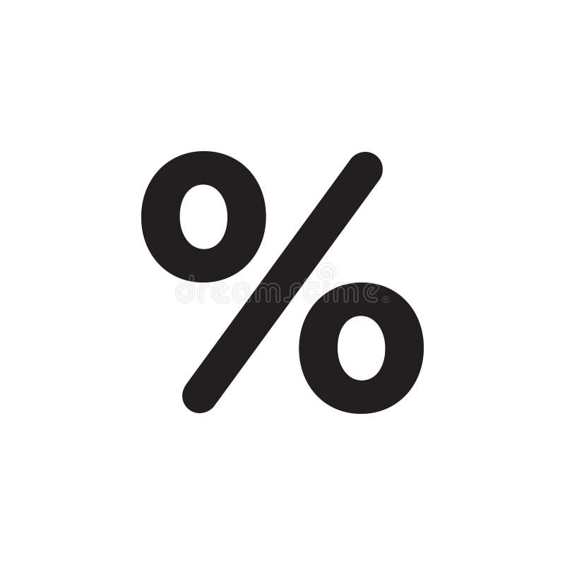 Percent Icon Flat Simple Outline Set Stock Illustration - Illustration ...