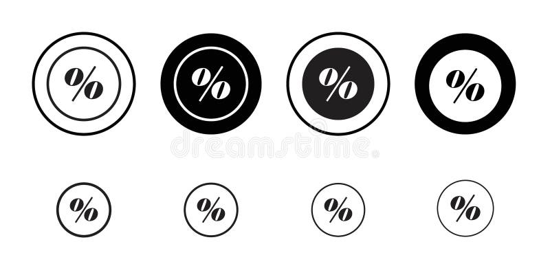Percent Icon Isolated Flat Vector in Outline Stock Vector ...