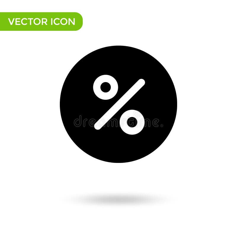 Percent Icon. Minimal and Creative Icon Isolated on White Background ...